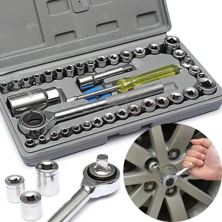 41 in 1 Pieces Tool Kit and Screwdriver and Socket Set ( Sara ...