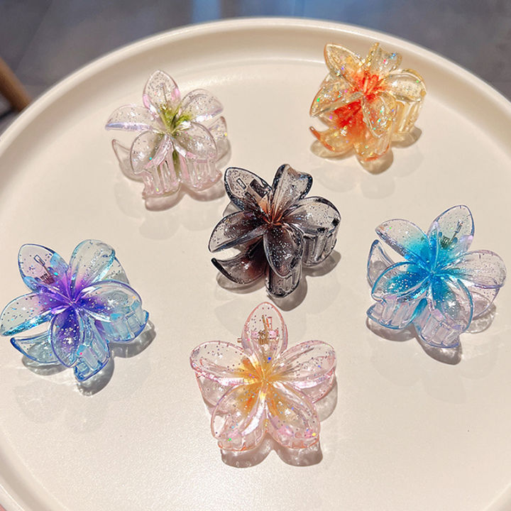 Colorful Flower Hairpin Small Hair Claws For Girls Floral Hair Clips ...