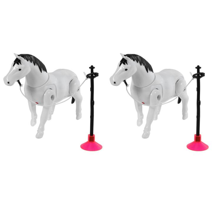 2X Electric Horse Around Pile Circle Action Figure s Electric Plastic ...