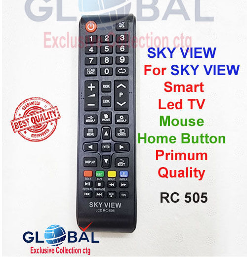 Remote Control for Sky View (RC 505) Smart Led Tv Remote, Keyboard ...
