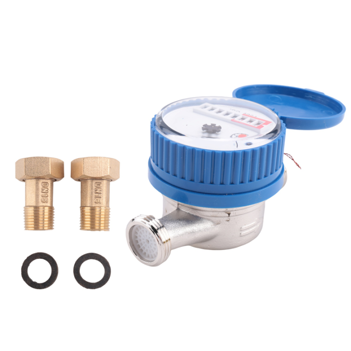 1 Piece Single Jet Water Meter Brass Water Meter Home and Garden Use ...