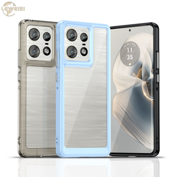 Leweisi Protective Clear Phone Case for Motorola Edge 50 Pro Thin and ...