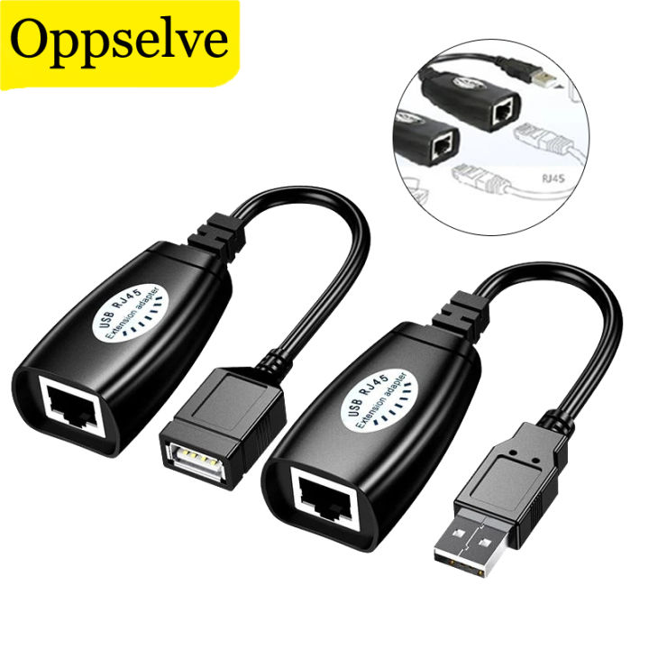 USB 2.0 Cat6 Cable Converter USB To RJ45 Extender Adapter Signal ...