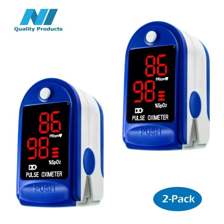 Finger Pulse Oximeter Blood Oxygen Saturation SpO2 Heart Rate O2 ...