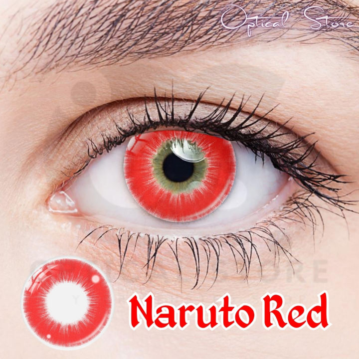 New Halloween Exclusive Naruto RED Color Contact Lens With regular Kit ...