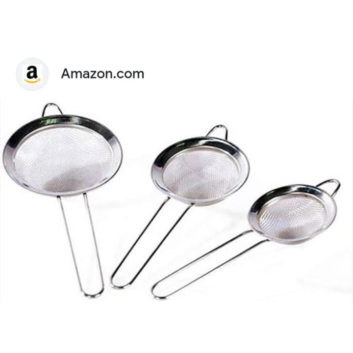 Small Size Stainless Steel Strainer 3 pcs | Daraz.com.bd