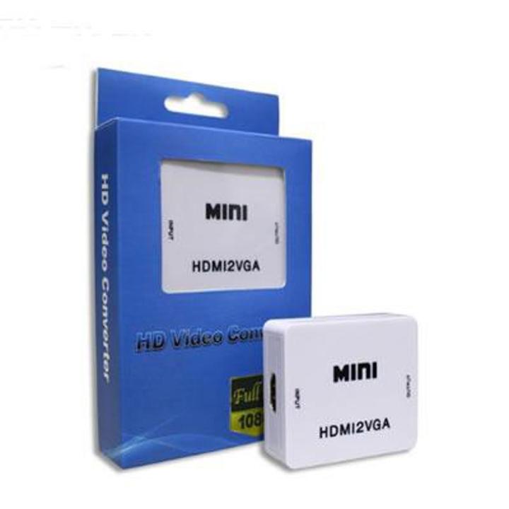 HDMI to VGA Converter Full HD -White | Daraz.com.bd