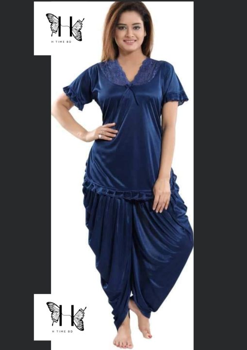 Unique Comfortable Dhoti Style Night Dress red purple pink blue pest ...