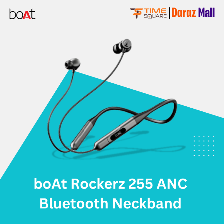 boAt Rockerz 255 ANC Bluetooth Neckband with 100 Hours Playback- Time ...