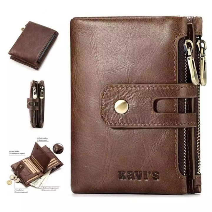 Kavis Pure Leather Good Looking Horse Leather Wallet (Money Bag ...