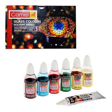 Camel Solvent Based Glass Color - 20ml Each, 5 Shades | Daraz.com.bd