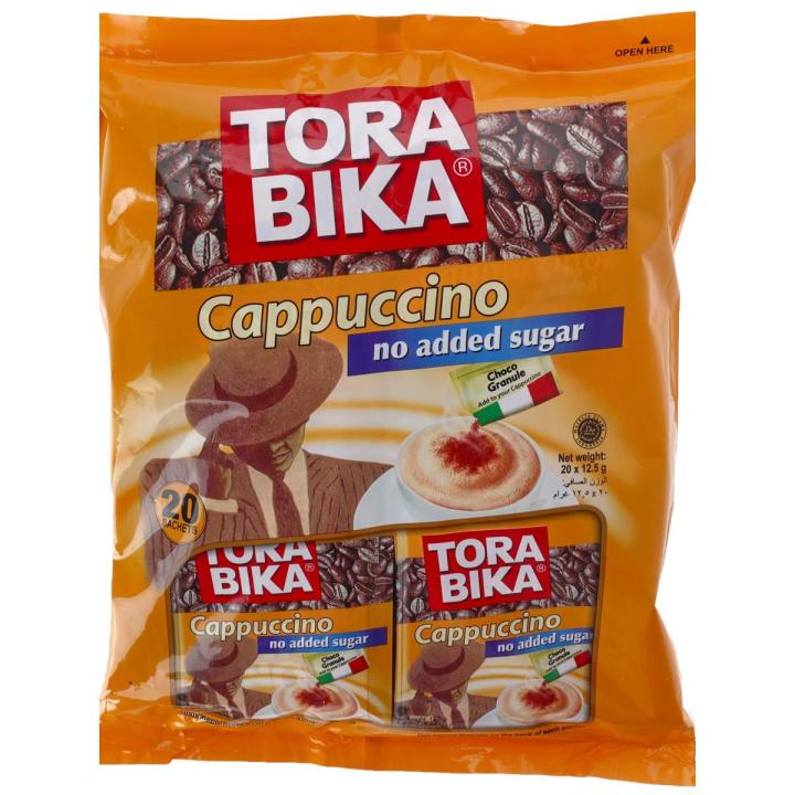TORABIKA Cappuccino Sugar Free Instant Coffee (12.5 gm) Pack of 20 pcs ...