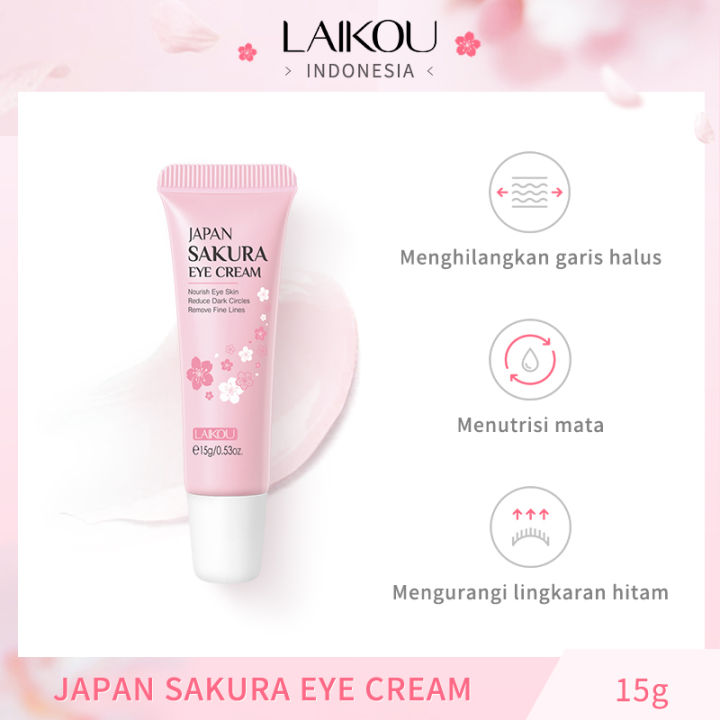 LAIKOU Sakura Eye Cream Moisturizing Fade Dark Circles Redeuce Eye Bags ...