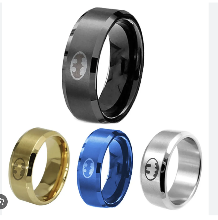 Multicolored Batman Logo Stainless Steel Titanium Ring | Daraz.com.bd