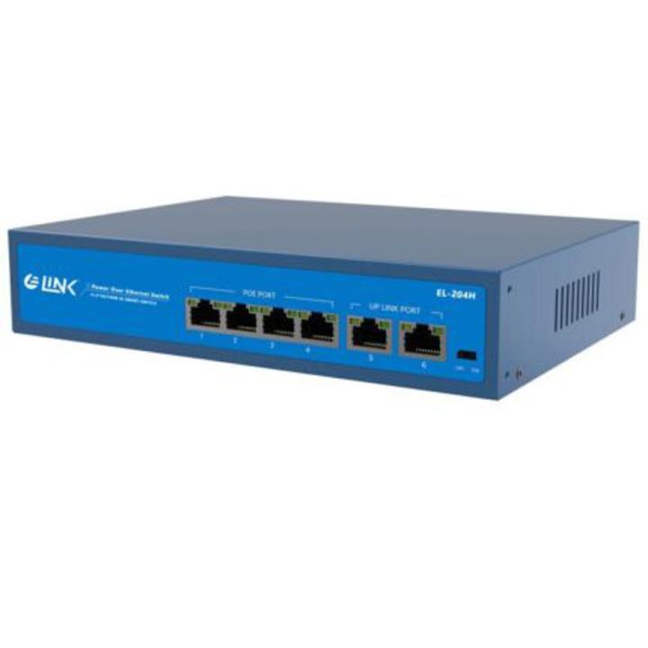 E-LINK 4 PORT POE+2 UP LINK Network Switch 1Years Warrantty | Daraz.com.bd