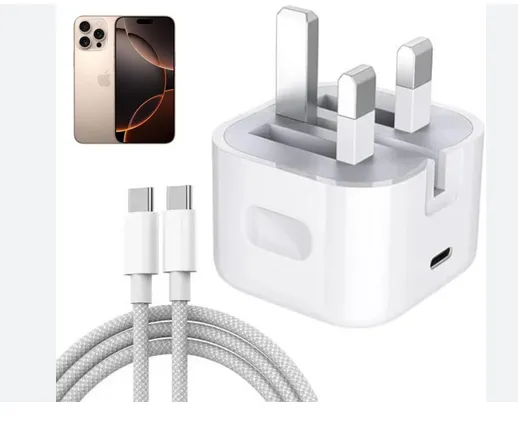 iPhone 16 Pro Max 35W USB-C Power Adapter with USB-C to C Cable – Fast ...