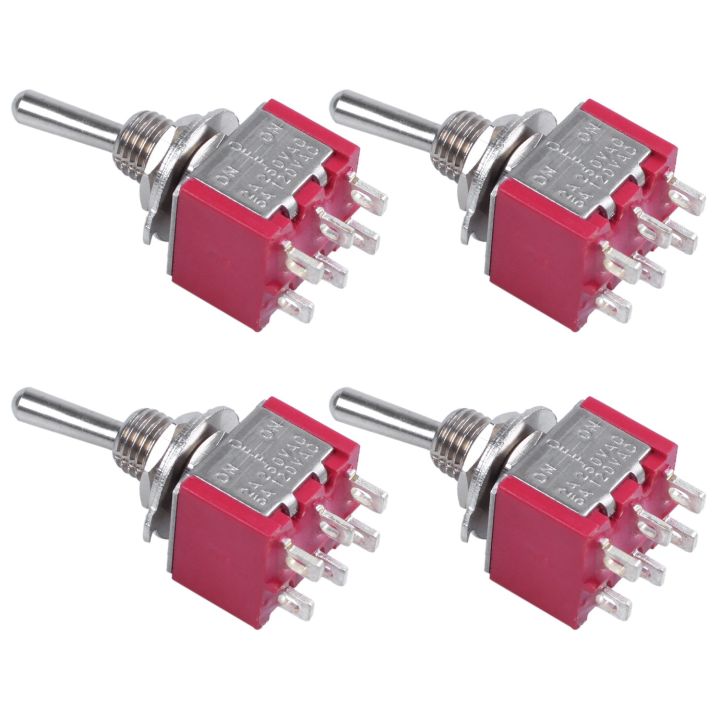 4Pcs AC 250V 2A 120V 5A 6 Pin Terminals ON/Off/ON DPDT Toggle Switches | Daraz.com.bd