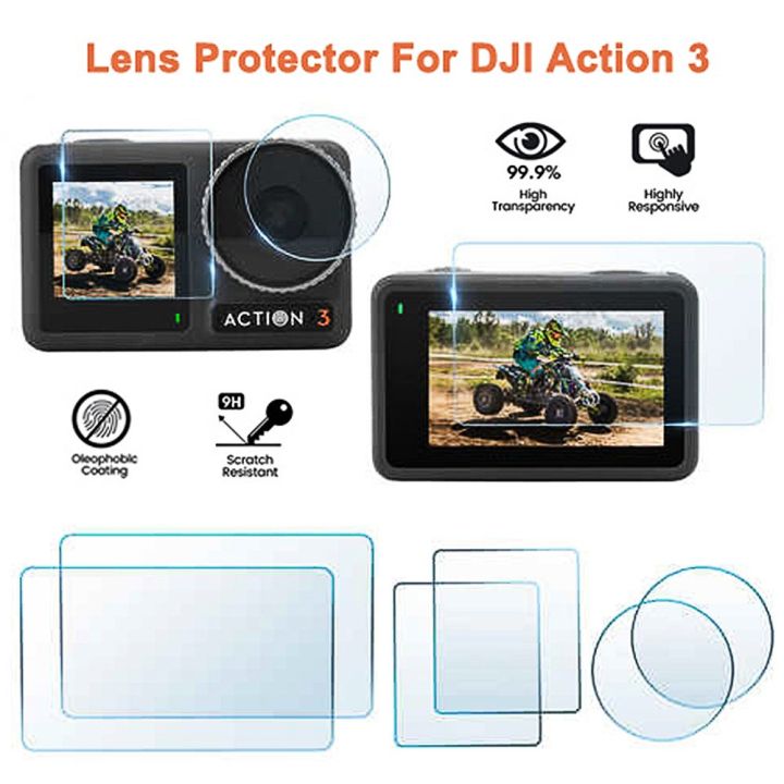 Camera Accessories HD Clear Tempered Glass Front Rear Screen Lens ...
