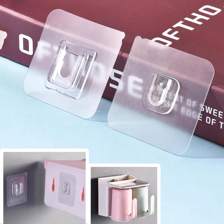 Double Sides Adhesive Wall Hooks - 4 Pair | Daraz.com.bd