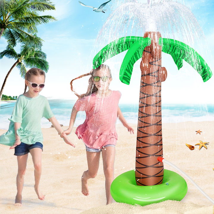 Large Coconut Inflatable Water Fountain Toy Beach Swimming Pools Mat ...