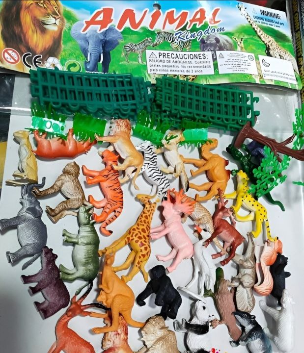 32pcs+ full rubber body Mini Animal Zoo set Exclusive Animal Play Set ...