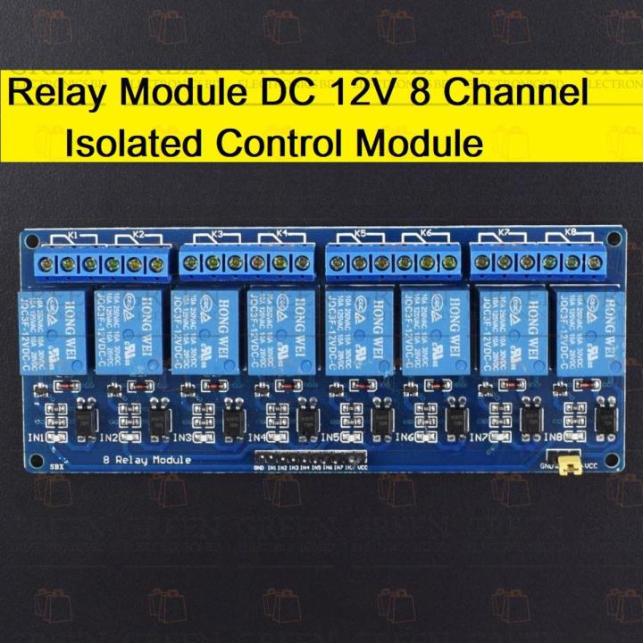 Relay Module DC 12V Eight Channel Isolated Control Module With Screw ...