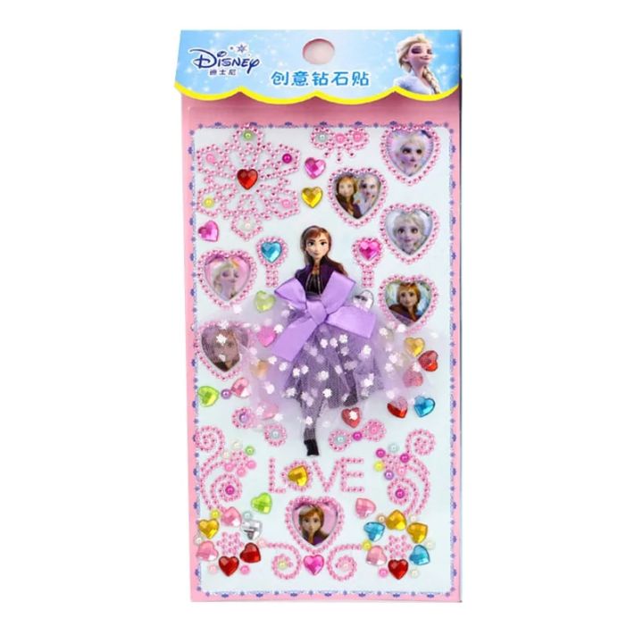 【Lejia】3D Diamond Stickers Cartoon Frozen2 Sofia Belle Princess ...