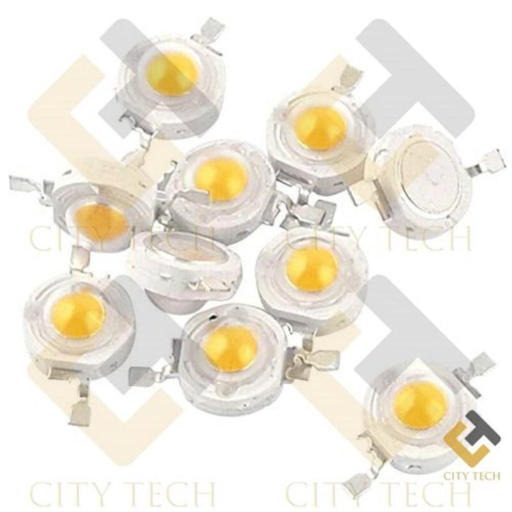 10Pcs- White 3W LED SMD Chip 3v 3.8v Super Bright Intensity SMD COB ...