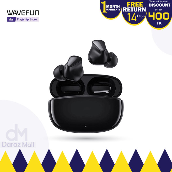 Wavefun Rock Bluetooth Earphones Super Bass Earbuds Music Gaming Dual ...