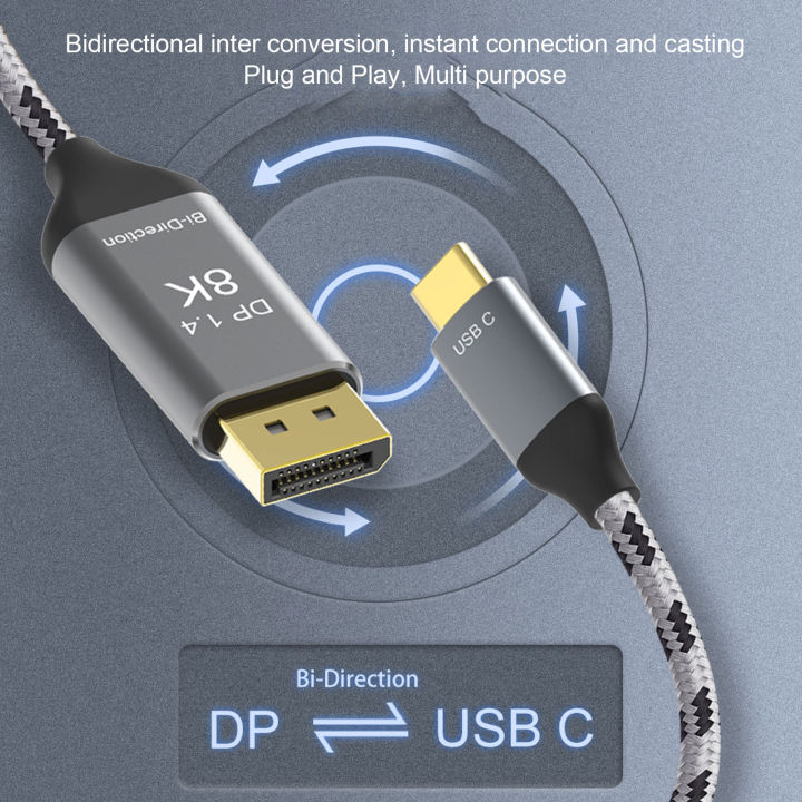 USB C To Displayport Cable, Professional TYPE C To Displayport Adapter ...