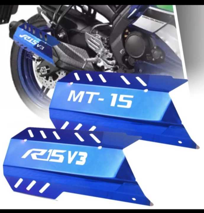 RACING Silencer Metal Cover for Yamaha R15-v3 MT-15 silencer cap ...
