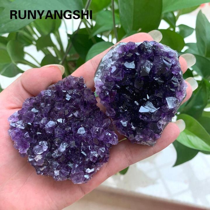【VisioN Shop】100-120g High quality Natural stone deep Amethyst Quartz ...