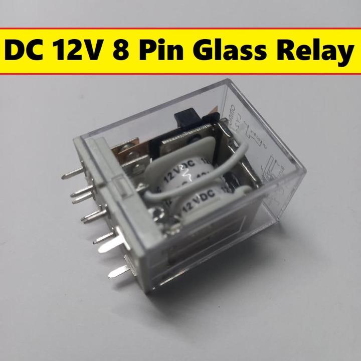 12V Thin Pin DC 12V 8 Thin Pin 10A 250VAC Glass Relay LY2 LY2NJ JQX-13F ...
