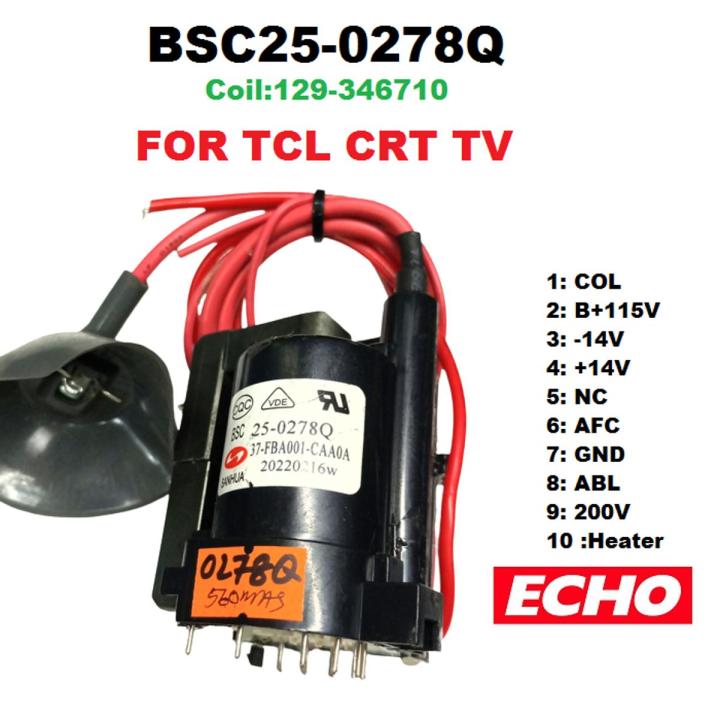 BSC25-0278Q Flyback Transformer / Line Output Transformer for CRT TV ...