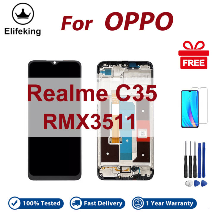 LCD With Frame For OPPO Realme C35 RMX3511 Display Touch Screen Digitizer Assembly Replacement ...