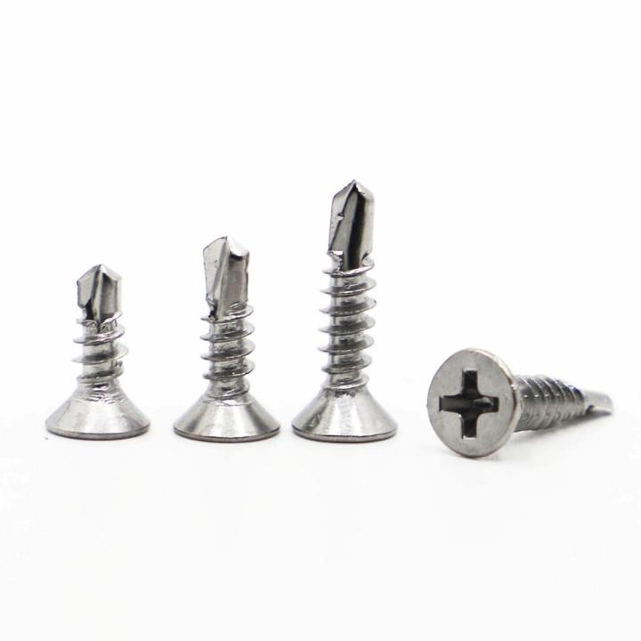 M3.5 M4.2 M4.8 M5.5 M6.3 410 Stainless Steel Flat Head Phillips Self Drilling Screw Self Tapping ...