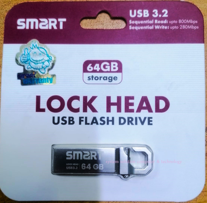 SMART 64GB Lock Head Metal Body USB 3.2 Pendrive | Daraz.com.bd