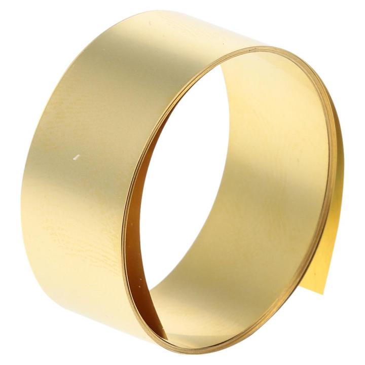 Practical 1000mm x10mm Brass Sheet Roll Yellow Thin Brass Strip Gold ...