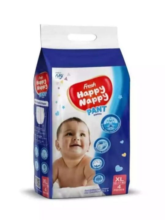 Fresh Happy Nappy XL Size (4pcs) Baby Pant Diapers | Daraz.com.bd