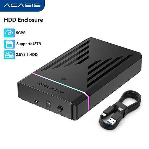 ACASIS 3.5 Inch SATA 6Gbps HDD SSD Case Adapter Type-C to USB 3.0 2.5 3 ...