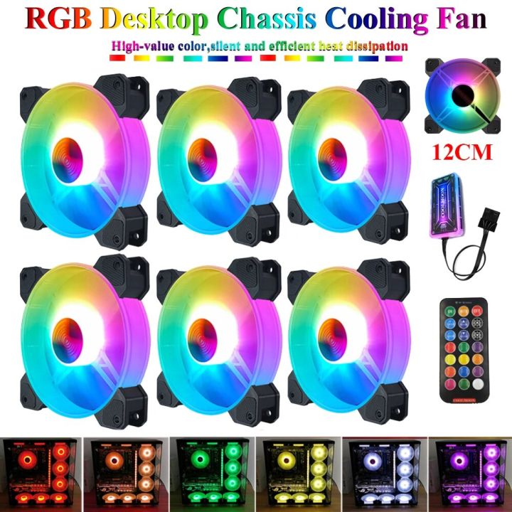 COOLMOON 120mm RGB Computer Chassis Cooling Fan Small 6PIN Adjustable ...