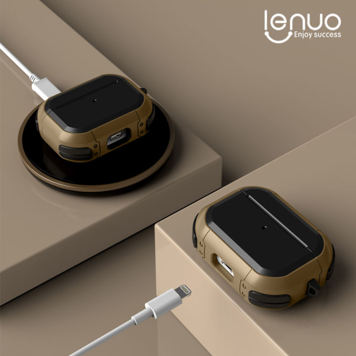 Lenuo For AirPods Pro 2 Cover Anti-Fall Thunder Armor Case Headphone ...