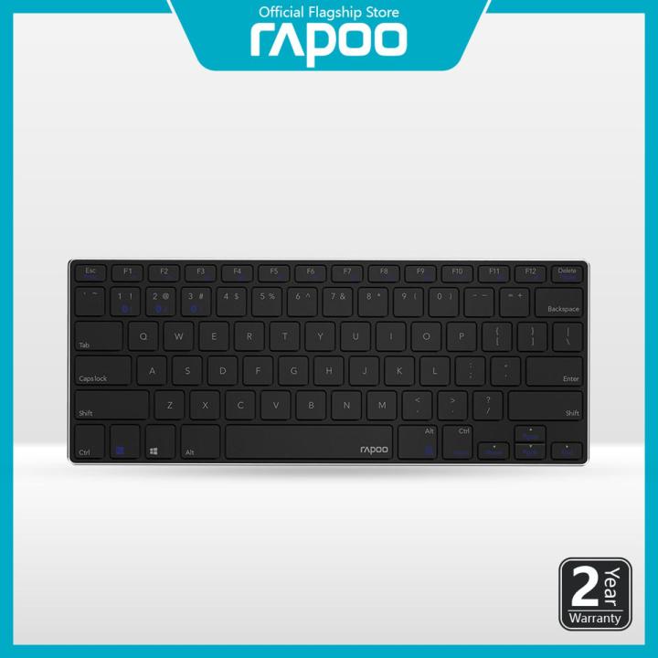 Rapoo E6080 Bluetooth Ultra-slim Keyboard Connect to multiple devices ...