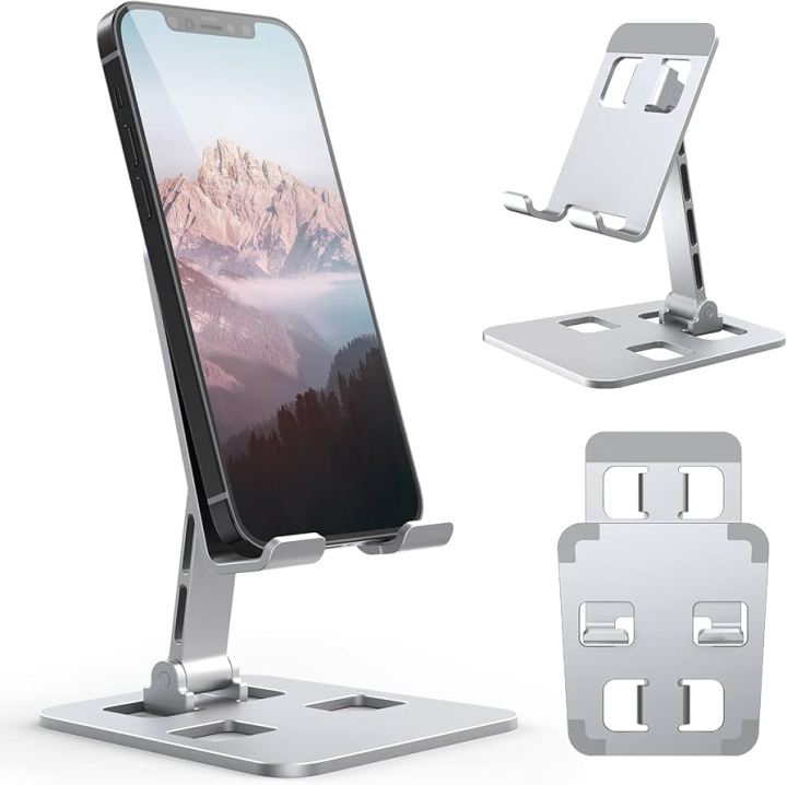 Universal All Aluminum Alloy Mobile Stand Foldable & Rotatable Metal ...