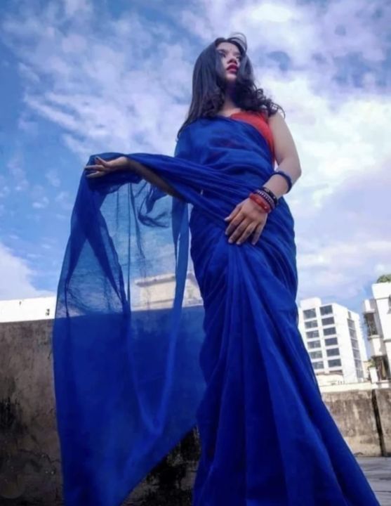 Muslin Than Shari Black colour Saree Same as picture Saari for woman ...