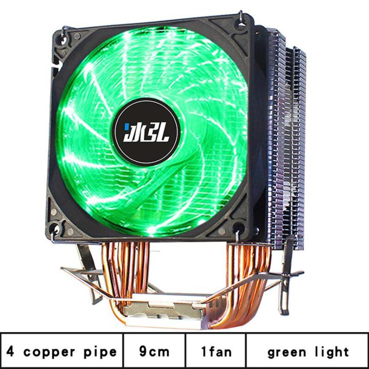 Cpu Fan cooler RGB 90mm 4pin Pwm 4 Copper tube For Intel LGA 775 1150 ...