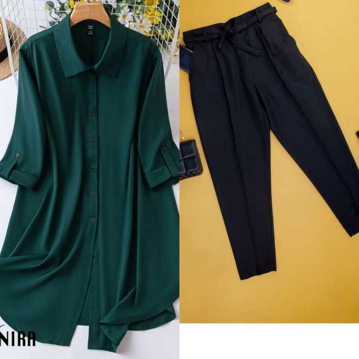Western Fashion Green Color Shirt for Women - Premium Soft Cheri ...