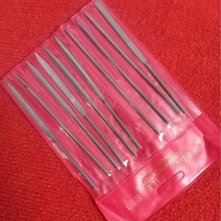 Stylish Addition - 3x140mm 10Pcs Metal NEEDLES FILE Set File Set Glass ...
