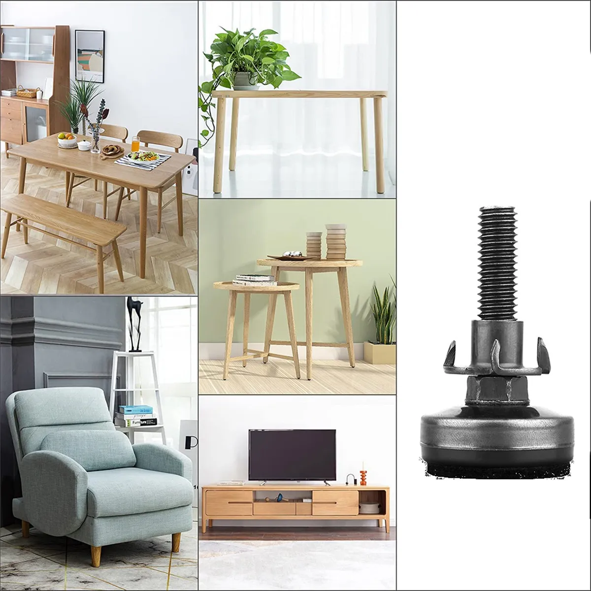 8Pcs Furniture Levelers Heavy Duty Furniture Leveling Feet Adjustable ...