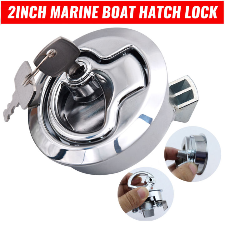 316 2" 2 Locking Keys Pull Slam Hatch Latch Steel Boat Stainless ...